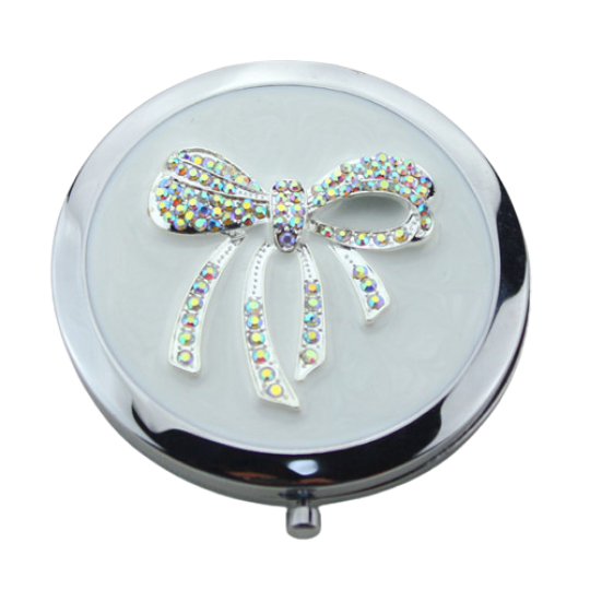 China Supplier of Crystal Bow Compact Mirror For Her
