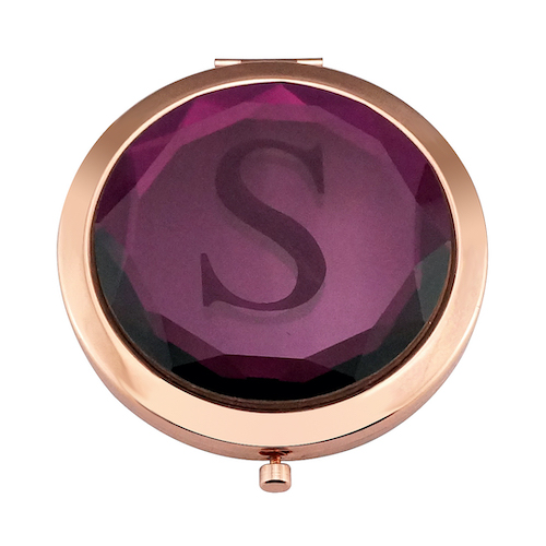 China Supplier of Engraved Alphabet Gifts Crystal Compact Mirror